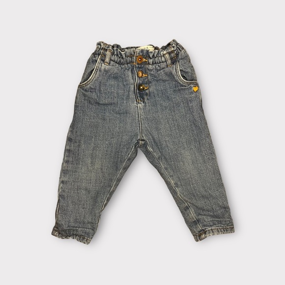 Zara | Bottoms | Zara Medium Wash Paperbag Jeans | Poshmark